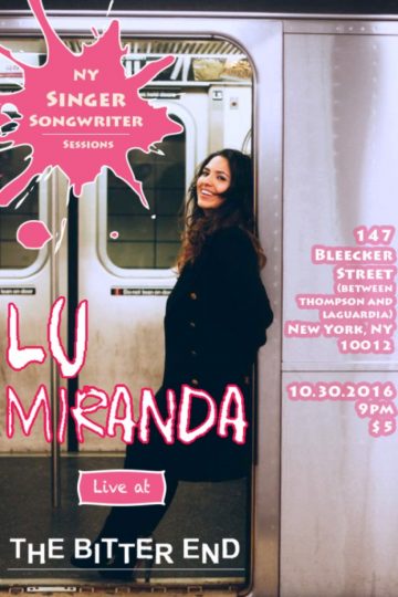 Lu Miranda, en acústico espectacular en THE BITTER END de New York - Farras.live